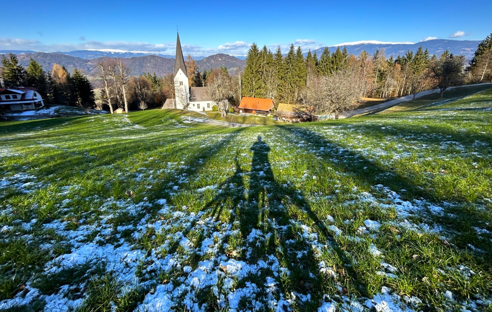 Herbstausklangsrunde über Oberdorf hinauf zur Wallfahrtskirche ...