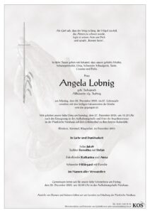 Zum Gedenken an Angela Lobnig – Neuhaus – Kärnten – Österreich – Europa
